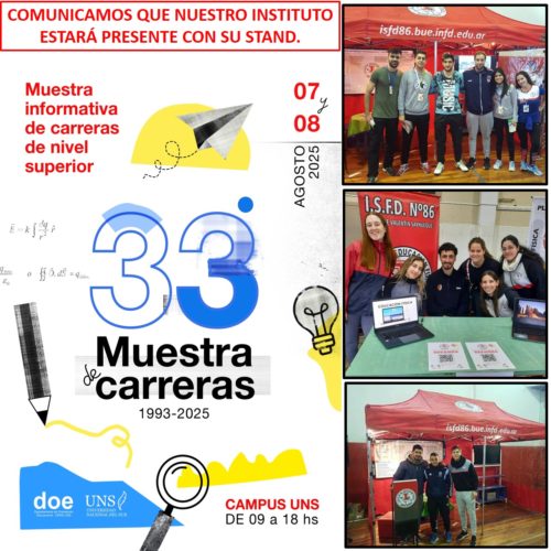 INGRESO 2026 – I.S.F.D. N° 86 "CACIQUE VALENTÍN SAYHUEQUE"